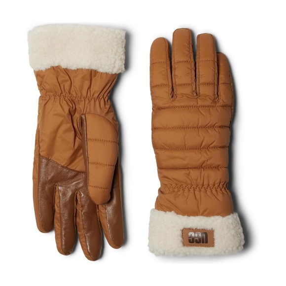 UGG | Accessories | Womens Ugg All Weather Fluff Cuff Glove In Chestnut ...